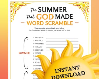 The Summer That God Made Mad Libs | Printable for Church Kids Teens ...