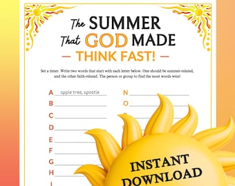 The Summer That God Made Left Right Game | Printable for Church Kids ...