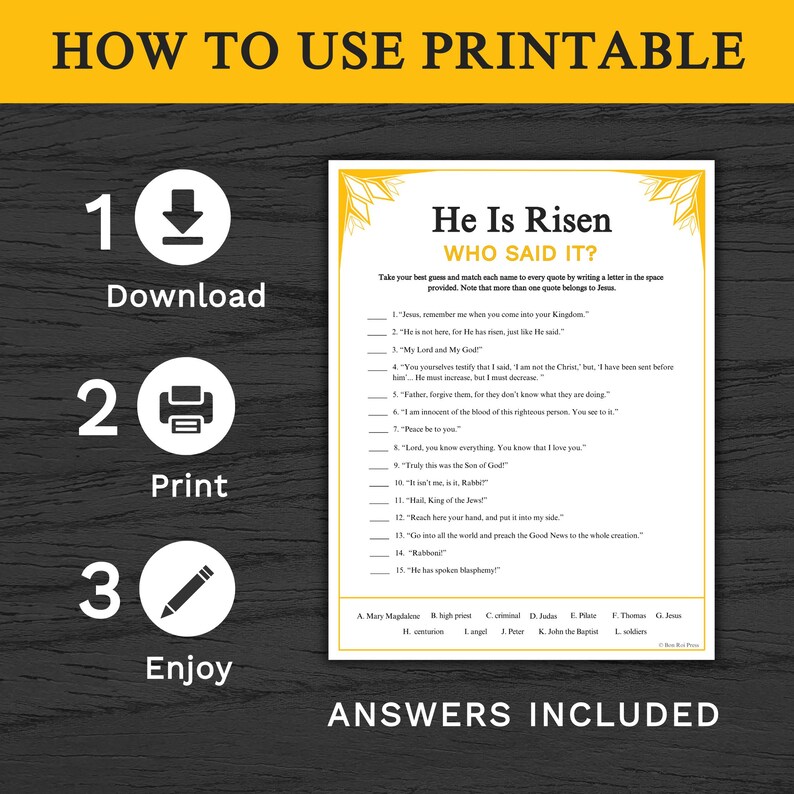 He is Risen Who Said It Game | Resurrection Jesus Church Printable ...