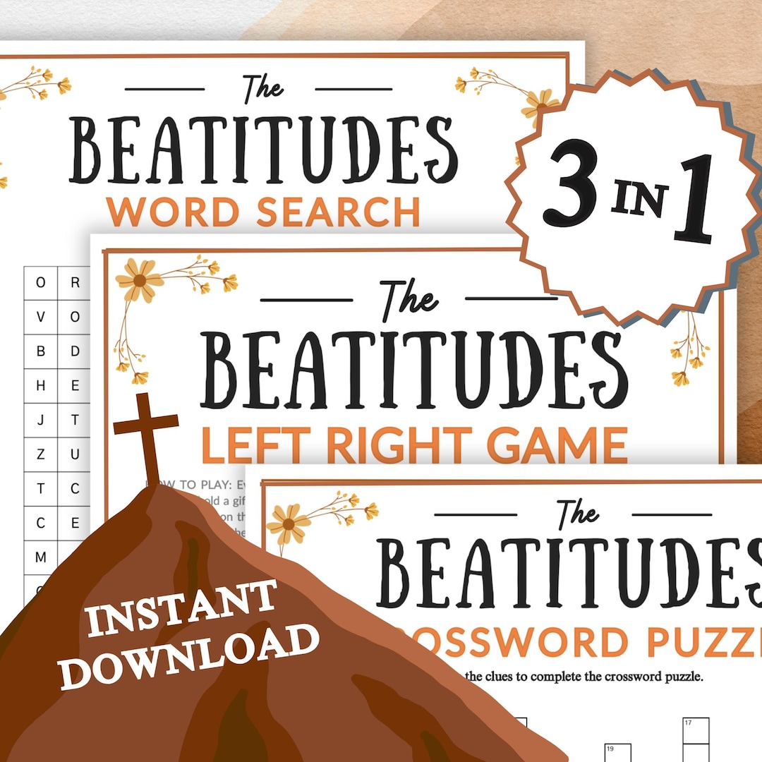 The Beatitudes Games BUNDLE | Learn About Jesus' Sermon on the Mount 3 ...