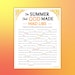 The Summer That God Made Mad Libs | Printable for Church Kids Teens ...