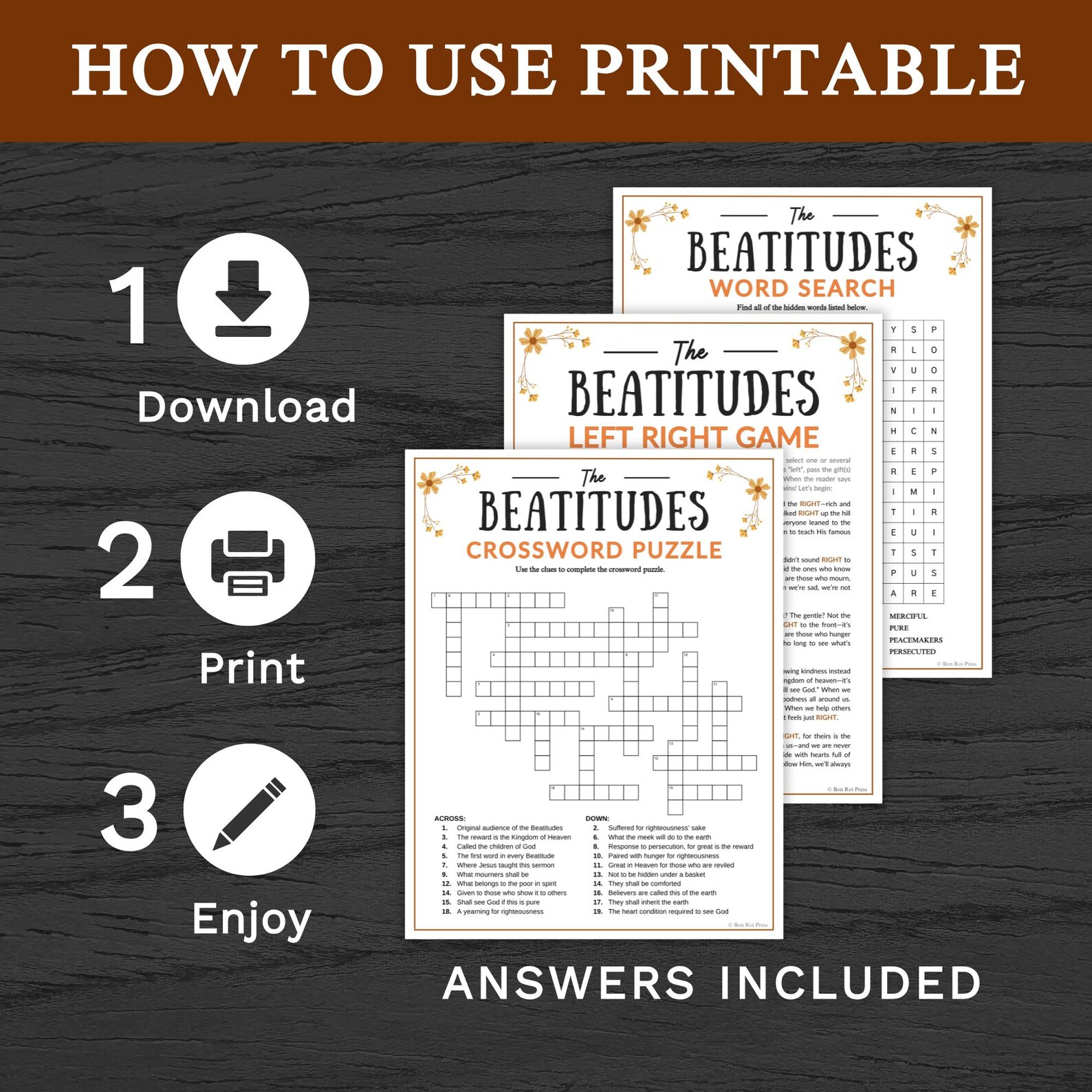 The Beatitudes Games BUNDLE | Learn About Jesus' Sermon on the Mount 3 ...