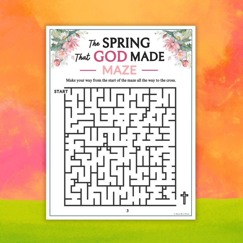 The Spring That God Made Maze Game | Printable for Church Kids Teens ...
