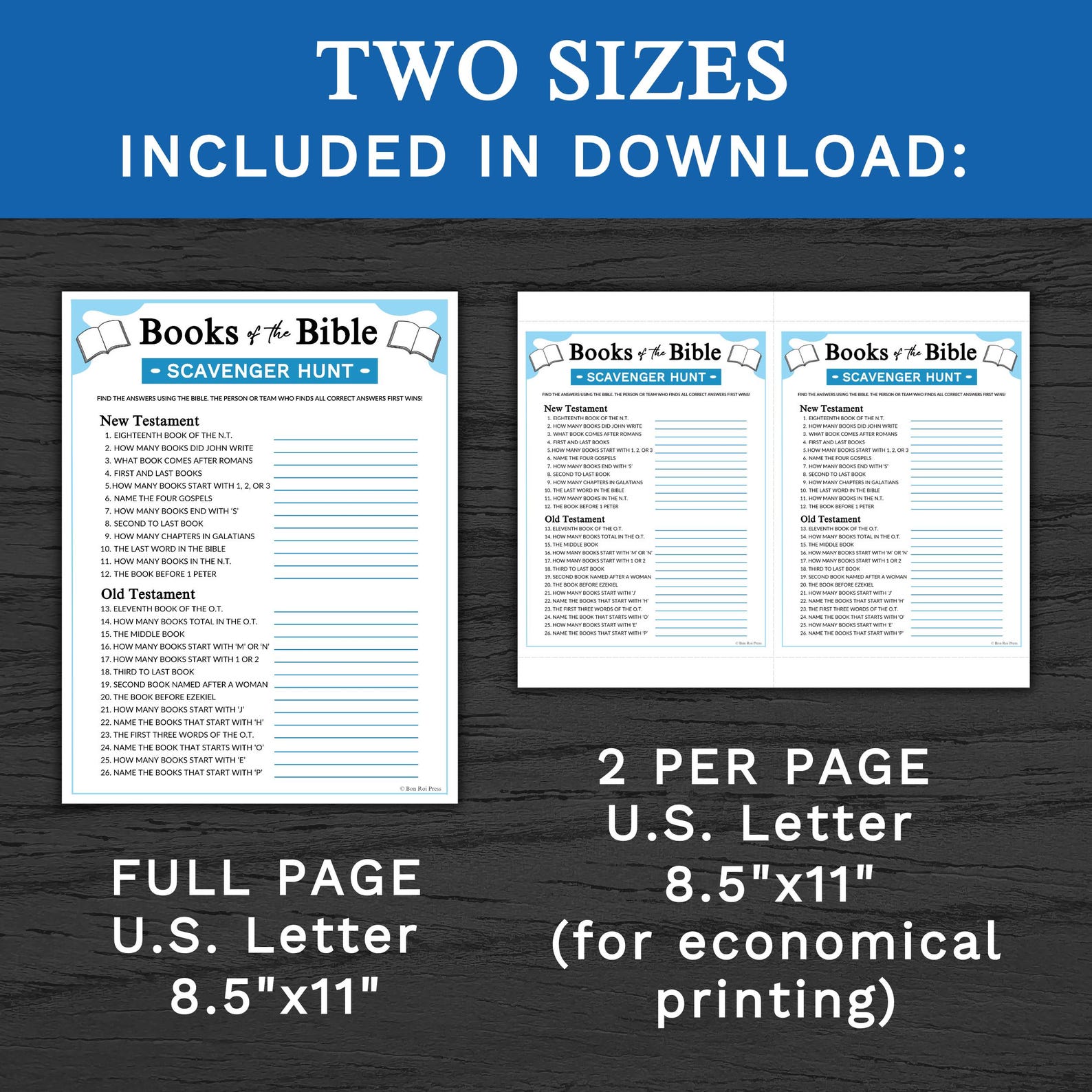 Books of the Bible Scavenger Hunt | Printable for Church Youth Group ...