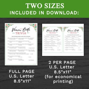 Women of the Bible Trivia Game | Printable for Church Youth Group ...