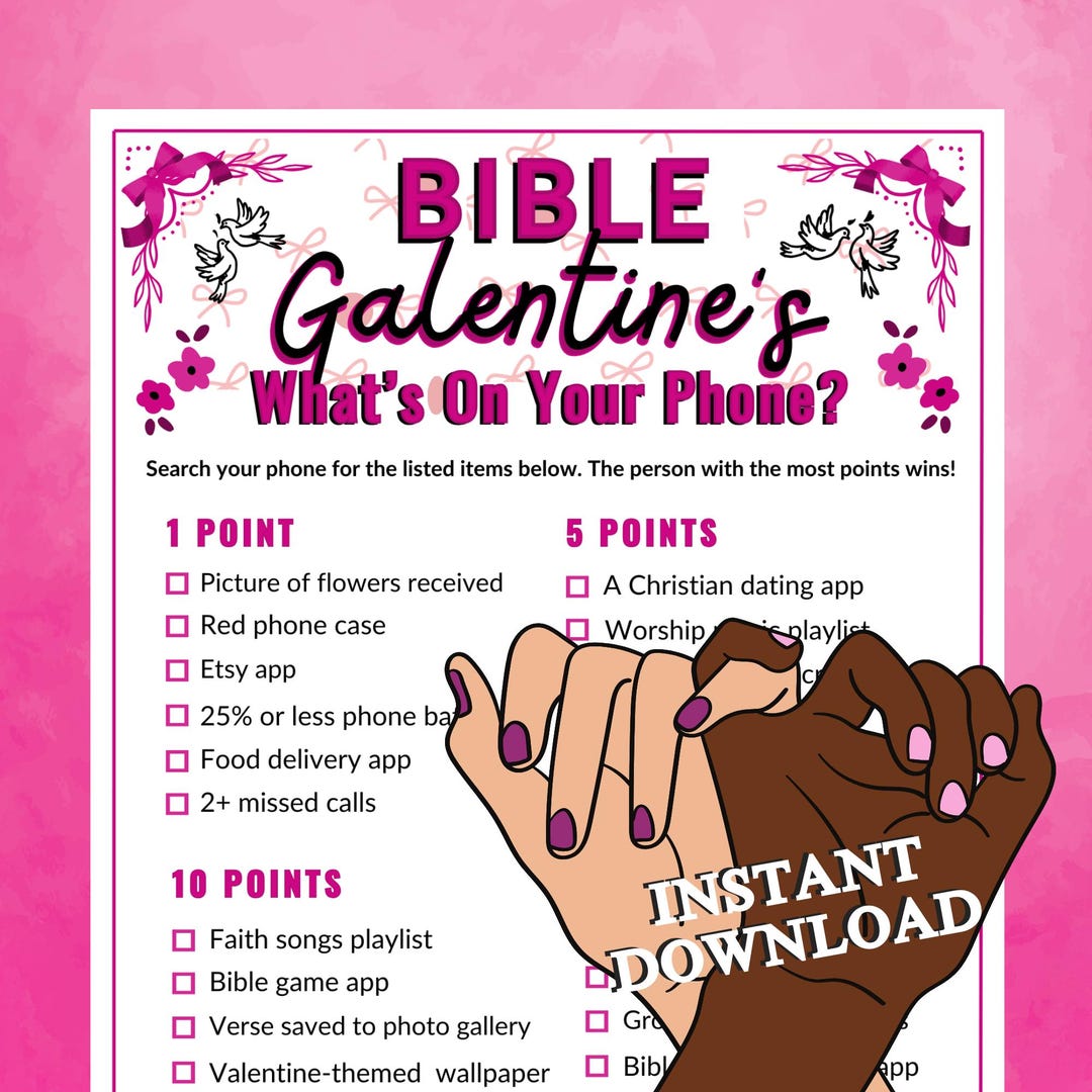 Bible Galentine's What's on Your Phone Game | Biblical Friendship ...