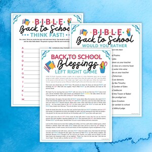 Bible Back to School Group Games BUNDLE | 3 Printables for Church ...