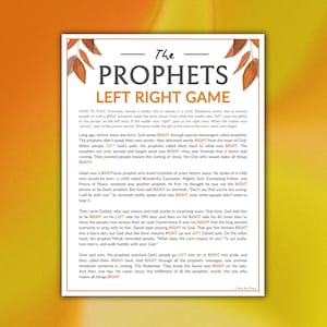 Prophets Left Right Game | Story Printable for Church Kids Adults ...