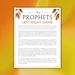 Prophets Left Right Game | Story Printable for Church Kids Adults ...