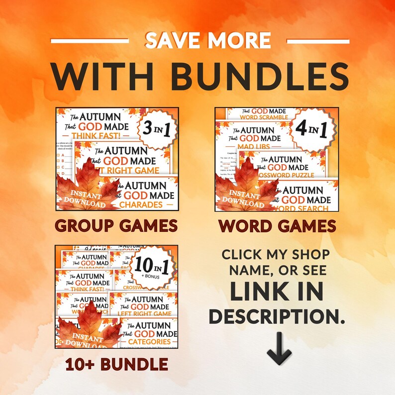 Autumn Blessings Left Right Game | Fall Printable for Church Kids Teens ...