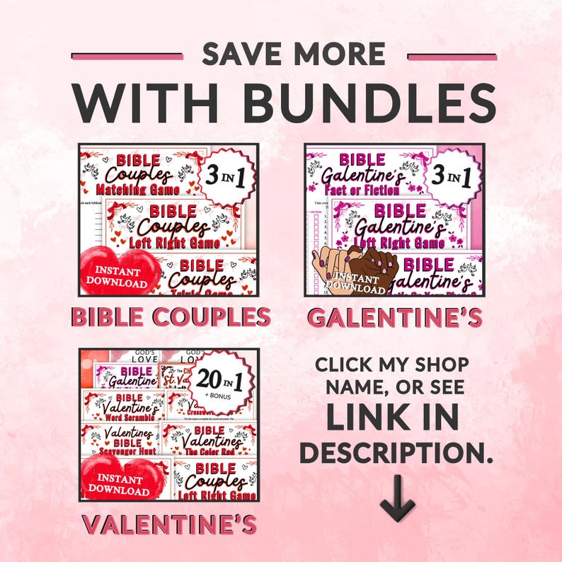 God's Love Group Games BUNDLE | Valentine's Day Printables for Church ...