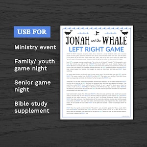 Jonah and the Whale Left Right Game | Scripture Story Printable for ...