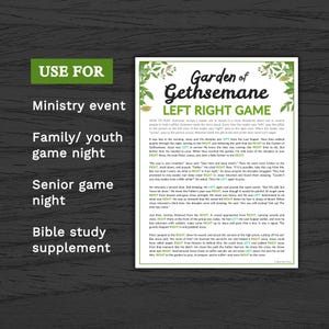 Garden of Gethsemane Left Right Game | Jesus' Agony Story Printable for ...
