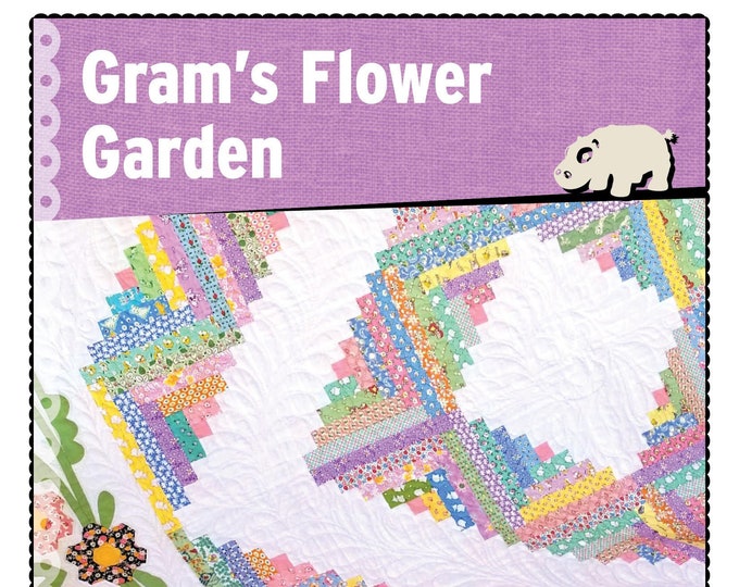 Gram's Flower Garden Quilt Pattern,piecing Quilt,patchwork,twin/lap ...
