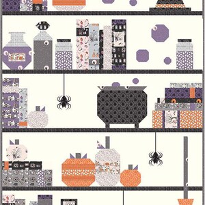 Melissa Mortenson Spooky Shelfie Quilt Pattern - 48" by 68" - Features ...