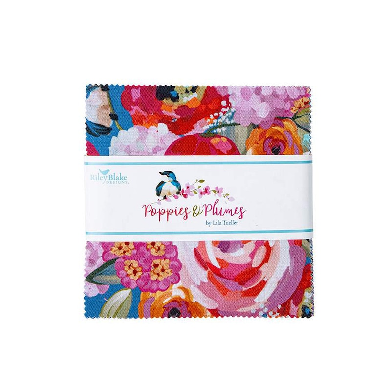 Poppies & Plumes 5" Stacker Charm Pack Bundles by Lila Tueller for ...