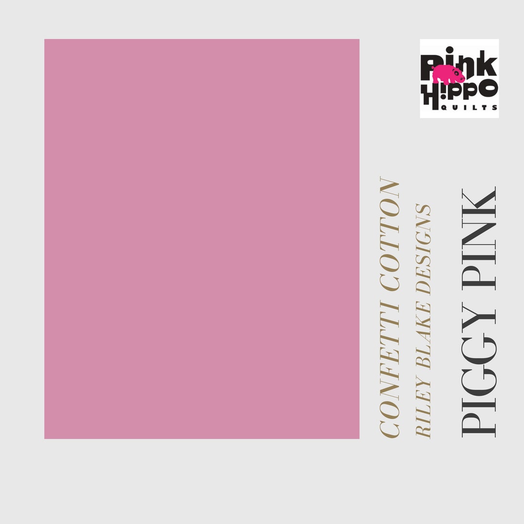 Piggy Pink Confetti Cotton, Solid Piggy Pink Premium Quilting Cotton ...