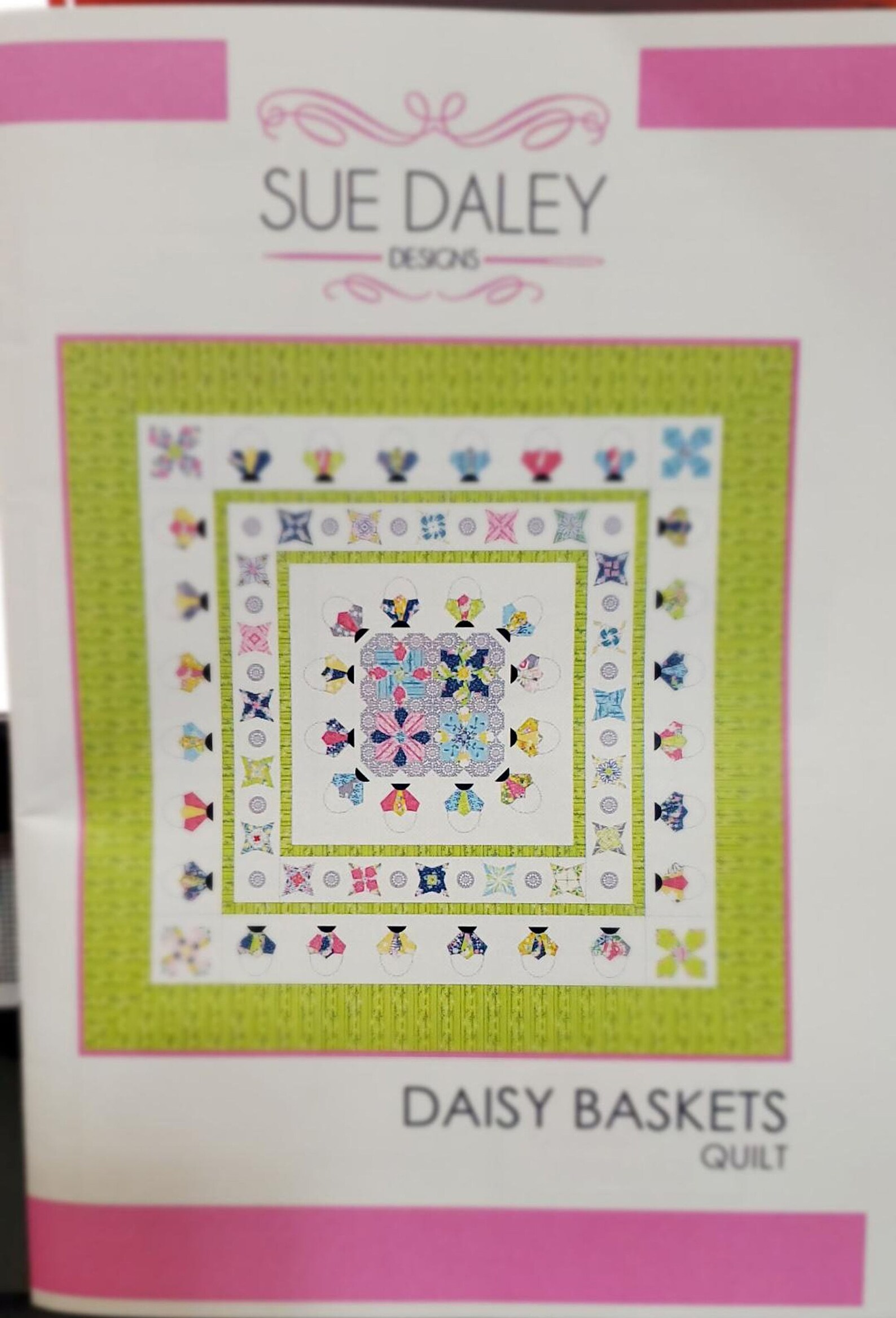 Daisy Baskets - Sue Daley Quilt Pattern - Paper Piecing Design Booklet ...