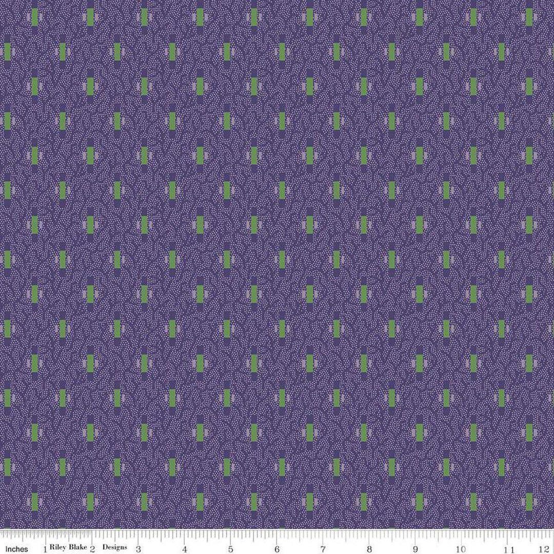 Vera's Garden Dashes Purple by Vicki Mccarty for Riley Blake Designs ...