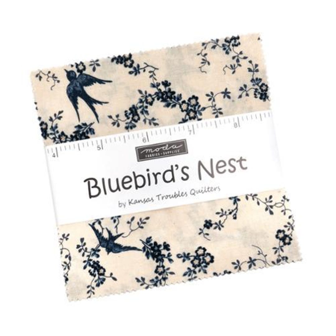 Bluebirds Nest Charm Pack 9800PP, by Kansas Troubles Quilters for Moda ...