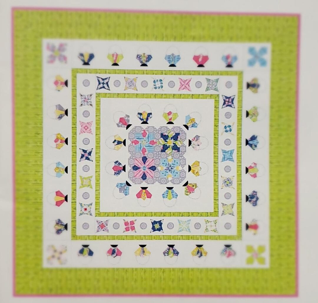 Daisy Baskets - Sue Daley Quilt Pattern - Paper Piecing Design Booklet ...
