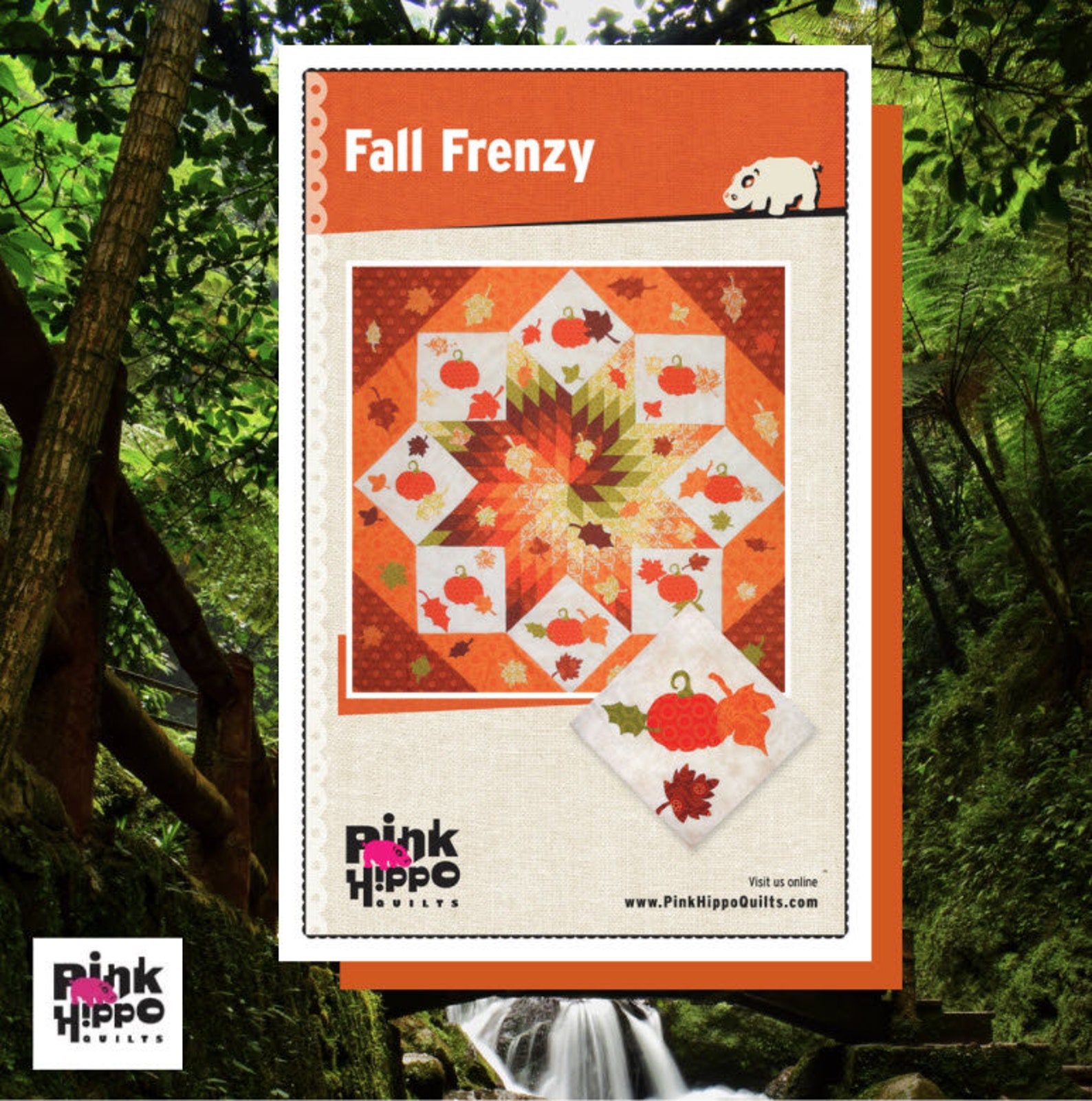 Fall Frenzy Quilt Pattern Pdf Downloads Pumpkins Fall Leaves Lone Star ...