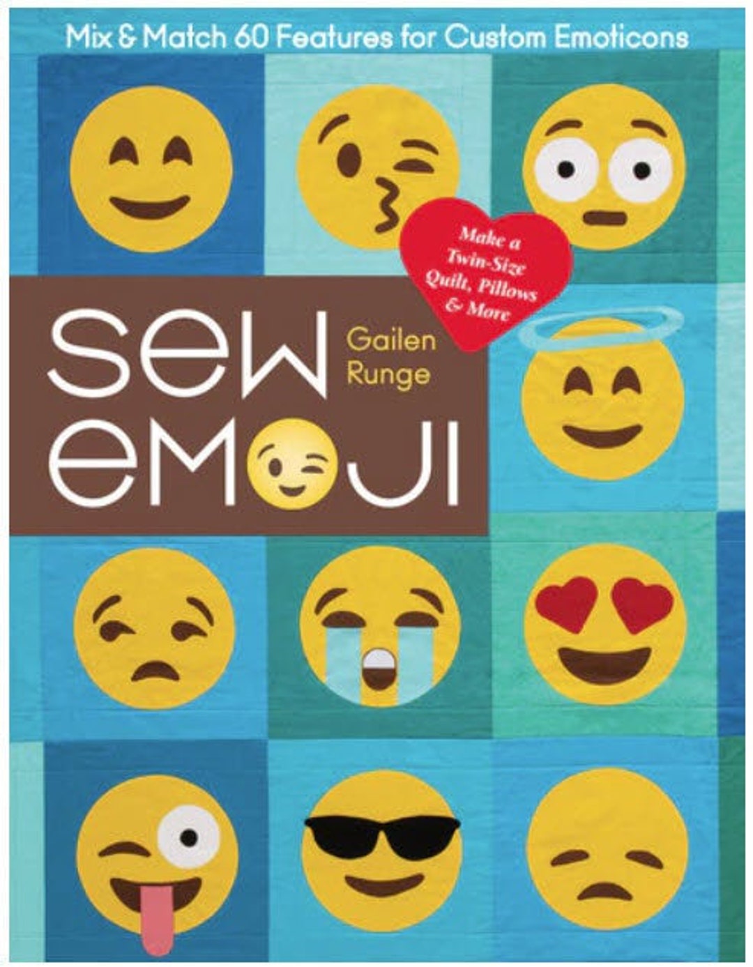 Sew Emoji Mix and Match 60 Features for Custom Emoticons, Make a Twin ...
