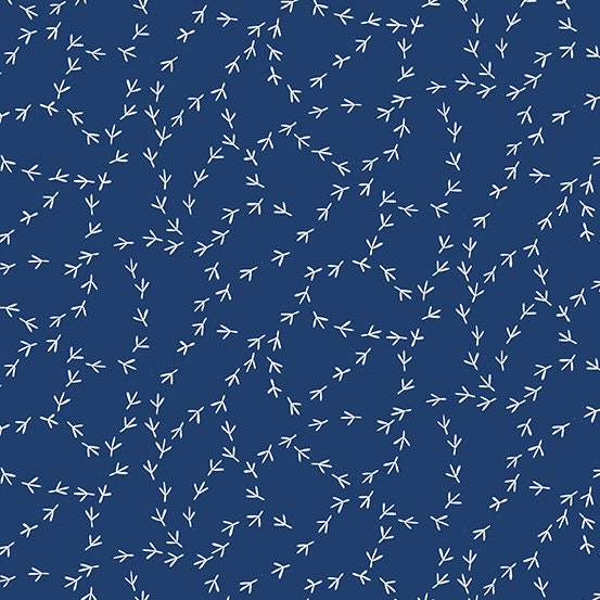 Navy Blue Chicken Tracks from the Chicken Tracks Collection by Kim ...