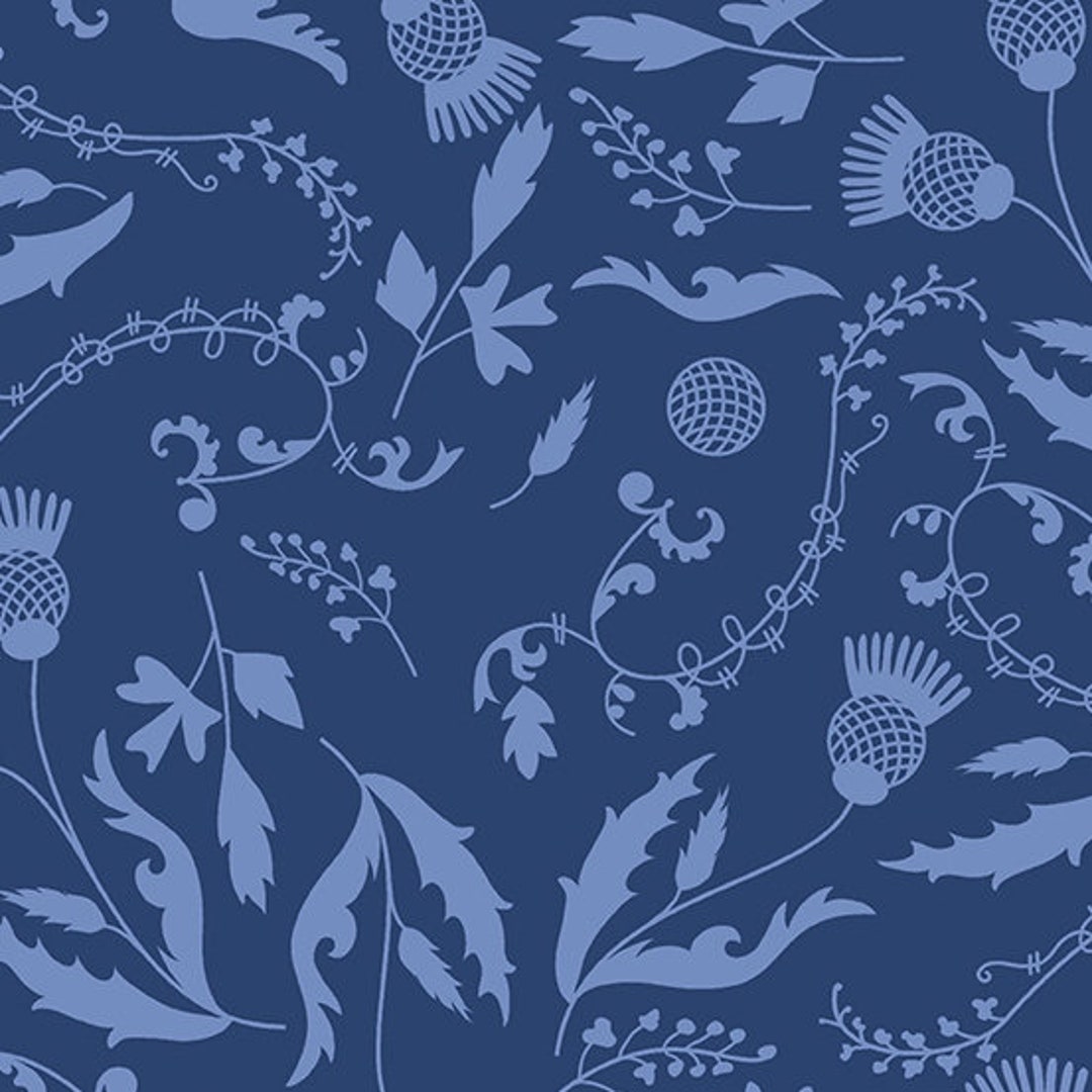 Blue Andover Collective Botany Pattern, 1/2 Yd, a Great Blender Fabric ...