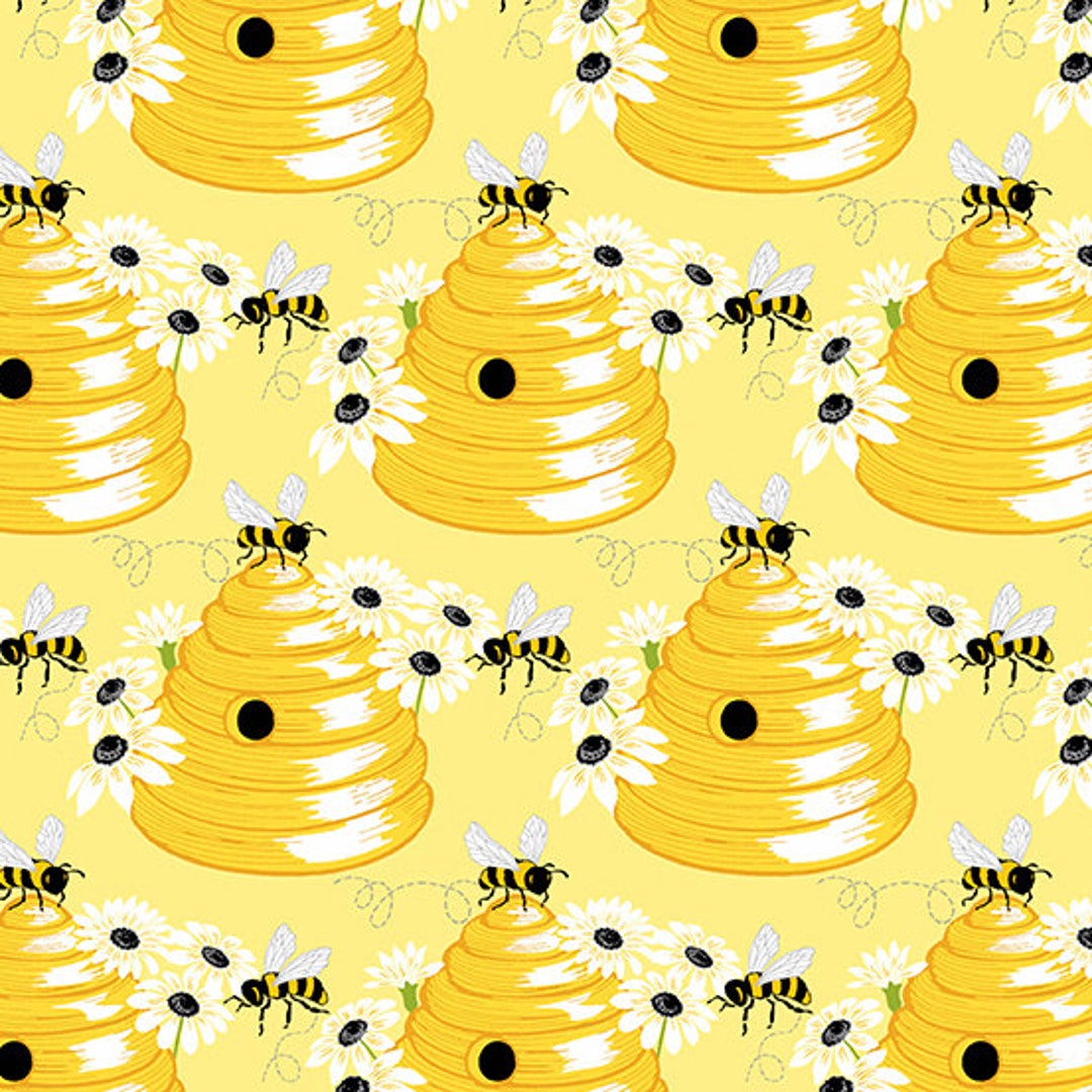 Yellow Bee Hive From the Sunny Bee Collection by Kim Schaefer for ...