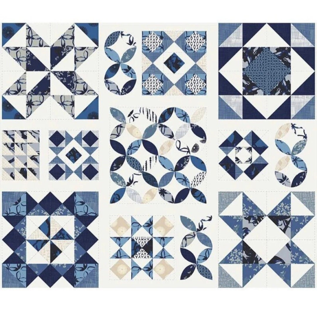 Water Mark Calm Seas Cheater Panel by Tammie Green for Riley Blake ...