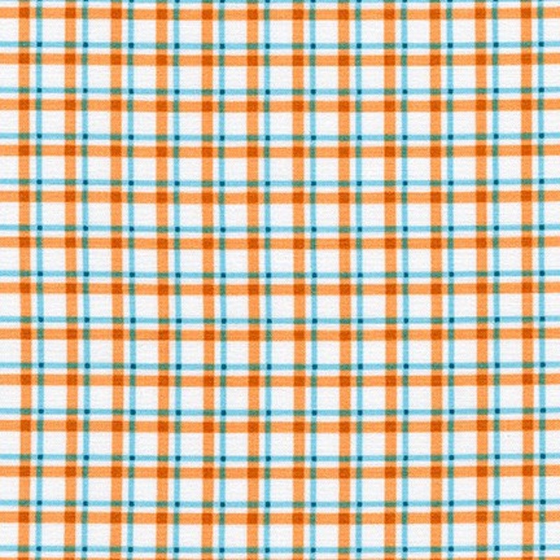 Orange Plaid Fabric - Etsy