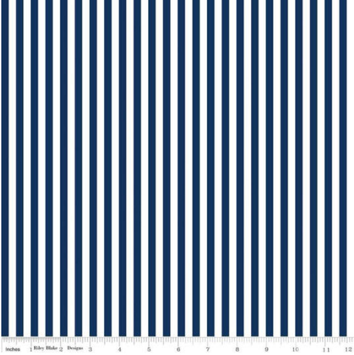 1/4" Stripe Navy Blue, Riley Blake Designs Basic Fabric C555-navy ...