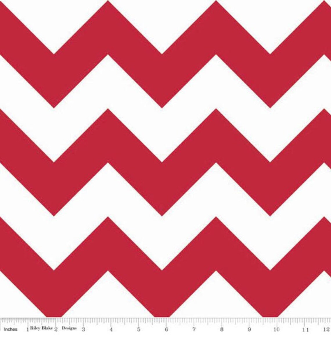 LARGE CHEVRON Large Chevron in Red / White Cotton Quilt | Etsy