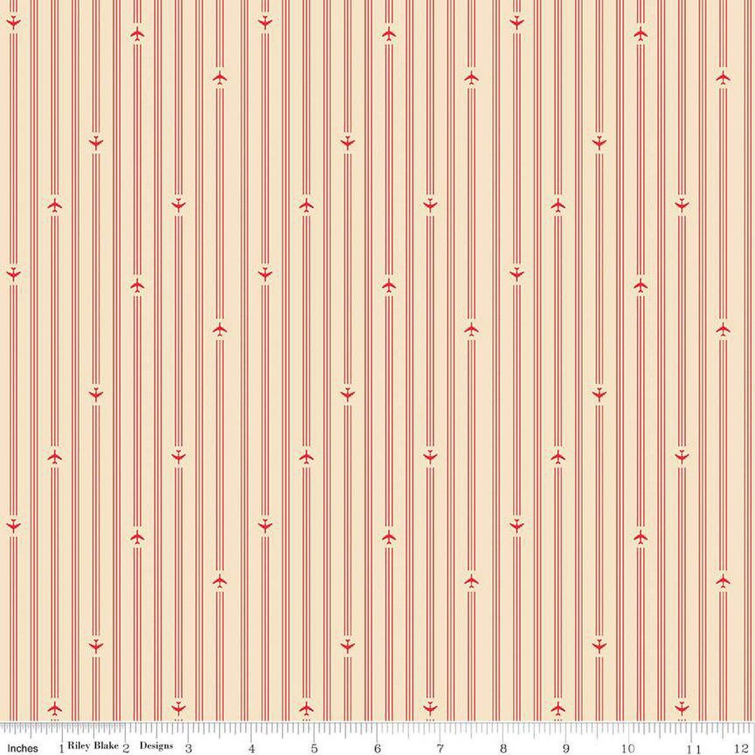 Pan Am Stripes Vanilla, Riley Blake Designs, C12124-VANILLA 1/2 Yd Cuts ...