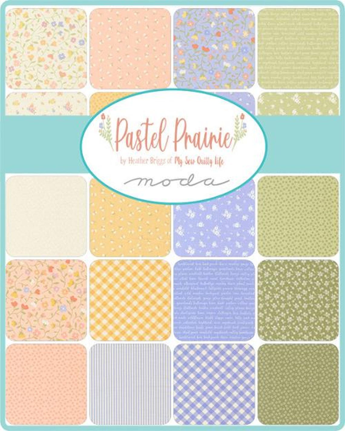 Pastel Prairie Charm Pack 31780PP by My Sew Quilty Life, Moda Fabrics ...