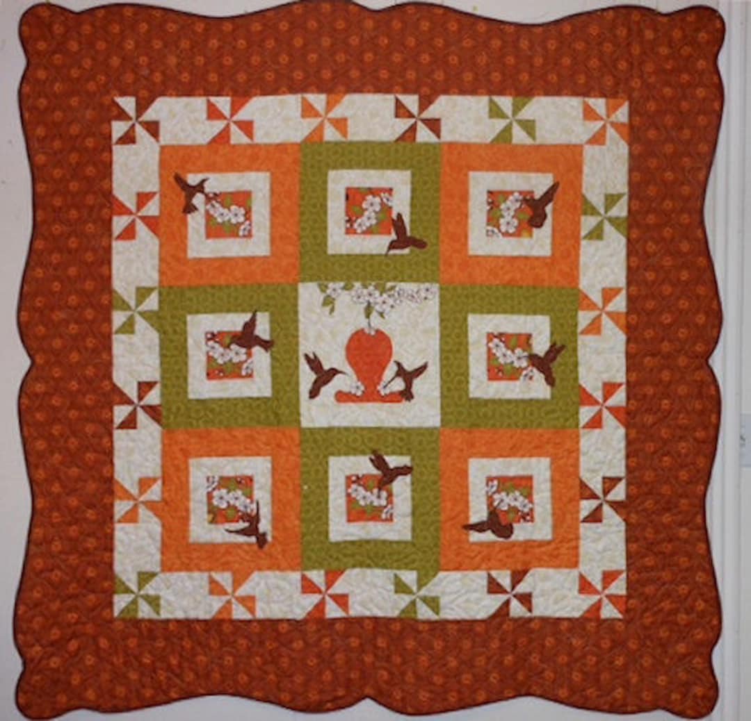 Hummingbird Garden PDF Patchwork Quilt Pattern - Etsy