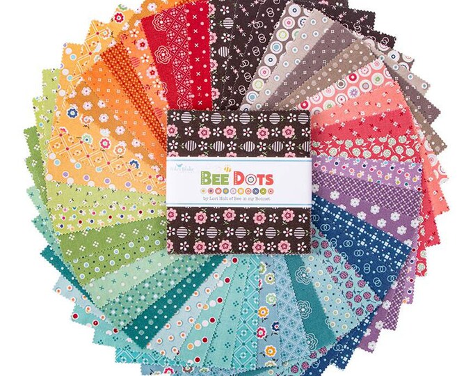 Bee Dots 5 Stacker, a 5 Charm Pack From the Bee Dots Collection by Lori Holt Riley Blake Design5 ...