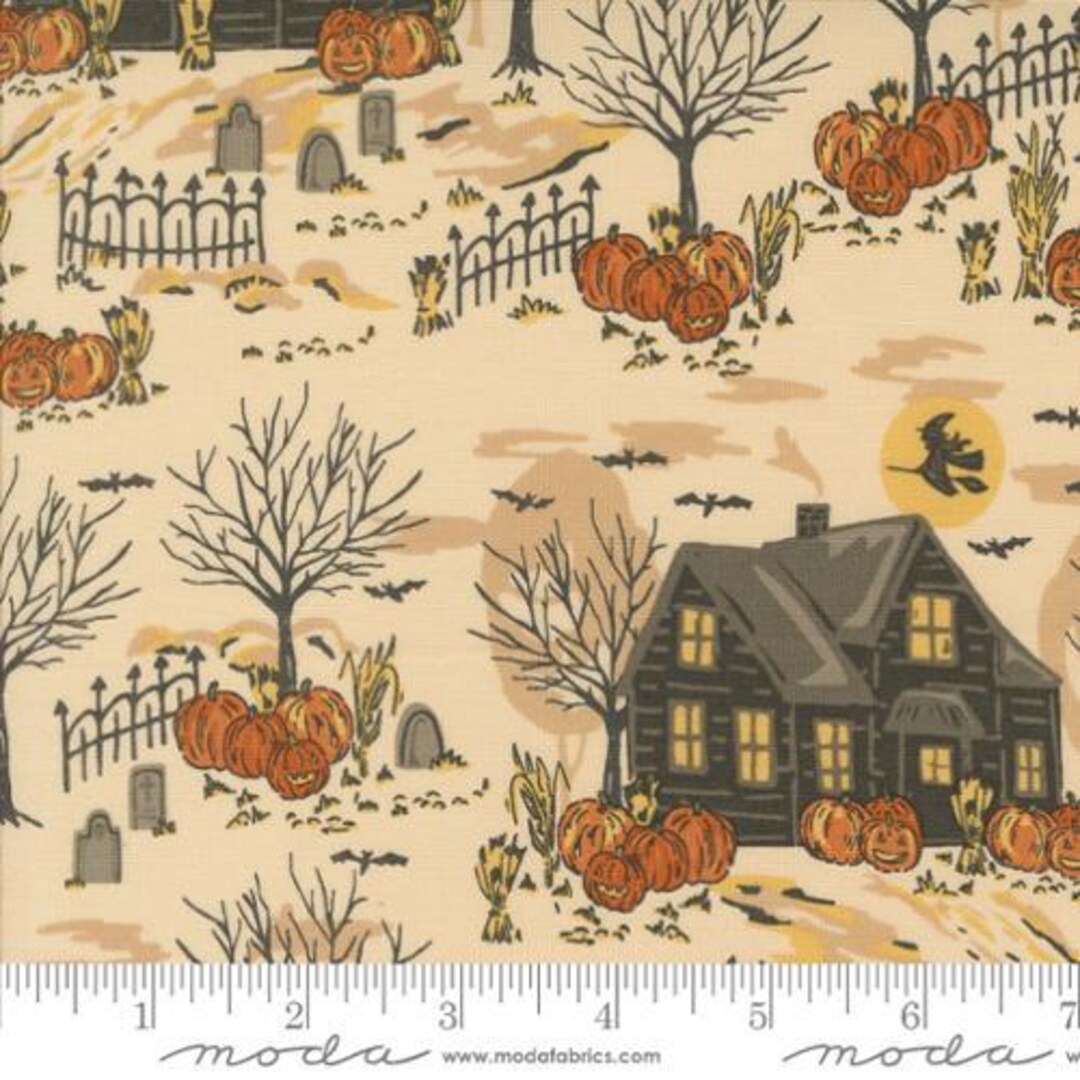Home Sweet Haunt Bone 20912 11 by Stacy Iest Hsu for Moda Fabrics -sold ...