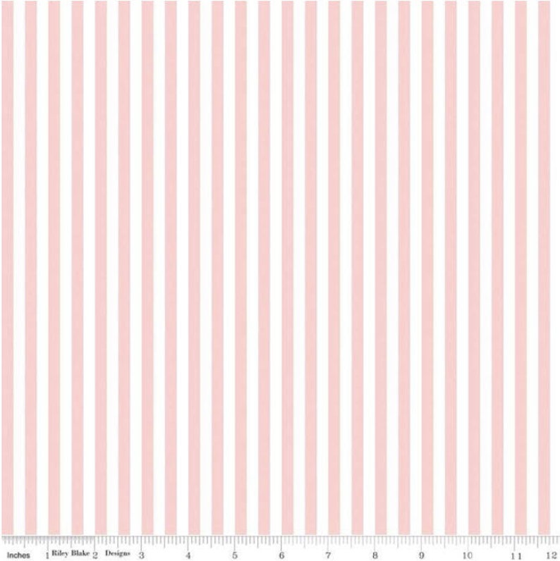1/4" Stripe Baby Pink, Riley Blake Designs Basic Fabric C555 Baby Pink ...