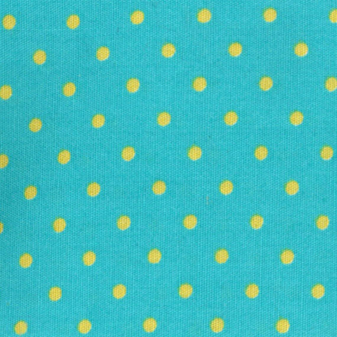Small Yellow Dots on Turquoise Background From Benartex Sold - Etsy