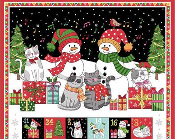 Santa Paws Advent Calendar Panel Color: Multi, 100% Cotton TP2477-1 ...