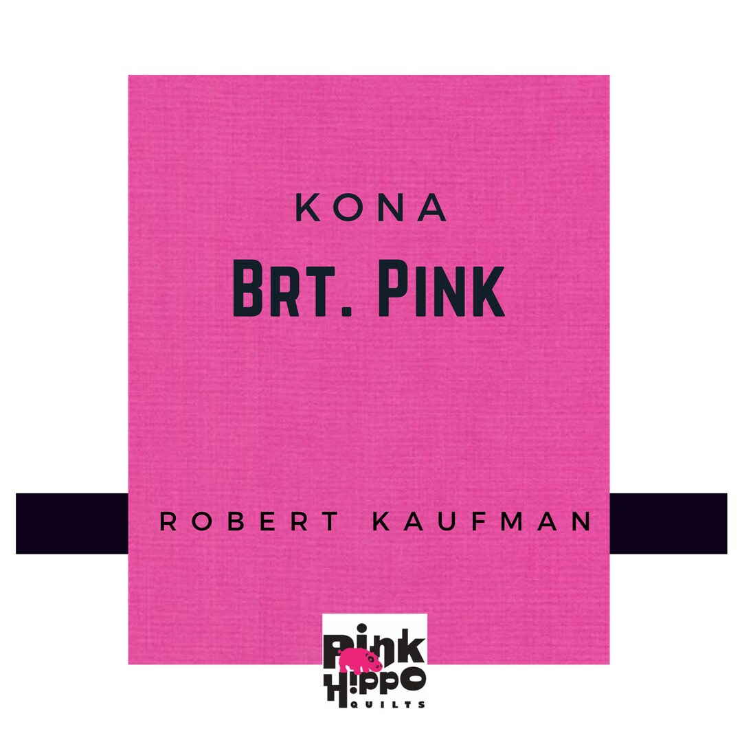Brt. Pink Kona Solid Kona Cotton Quilting Fabric, Robert Kaufman ...