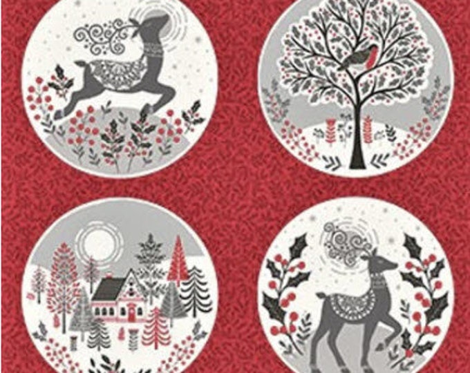SCANDI CHRISTMAS 2020 - Scandi Circles Panel - Multi - Makower UK ...