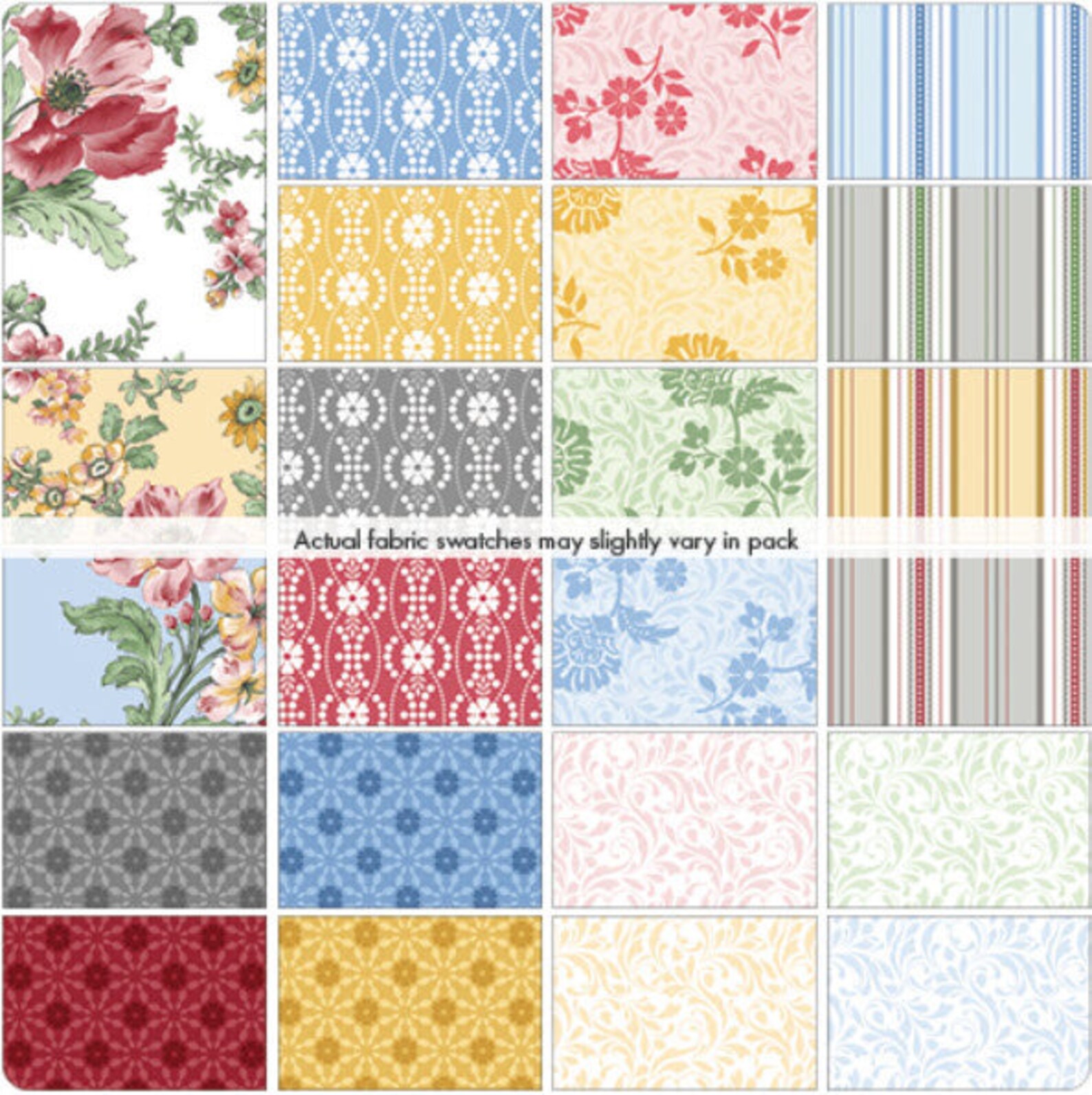 French Romance by Jan Shore for Benartex - Charm Pack - 42 Pcs 5" X 5 ...