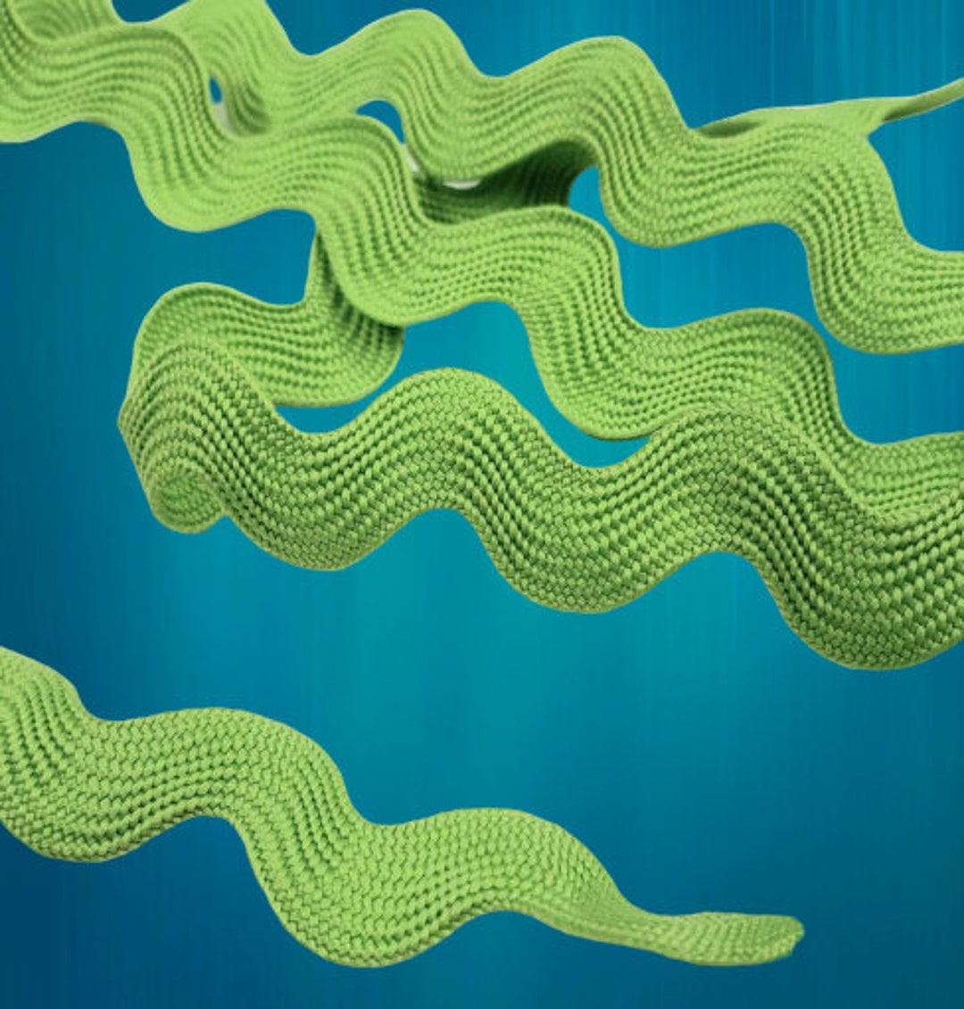 Riley Green 3/8" Wide Polyester Rick Rack Trim, Ricrak Embellishment ...