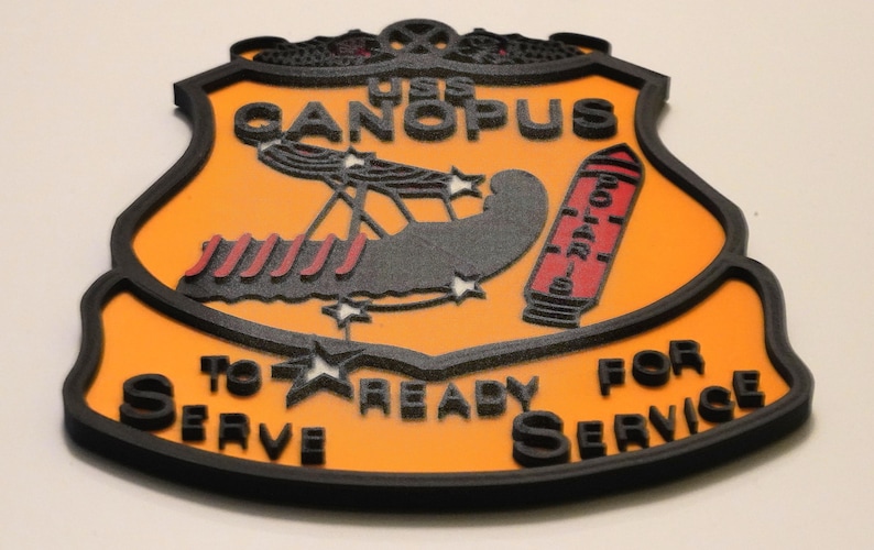 3D Printed USS Canopus Crest (large) - Etsy