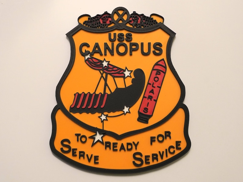 3D Printed USS Canopus Crest (large) - Etsy