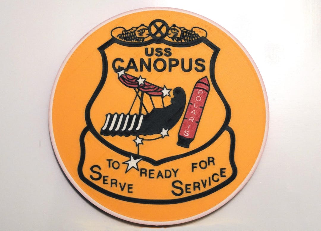 3D Printed USS Canopus Coaster - Etsy