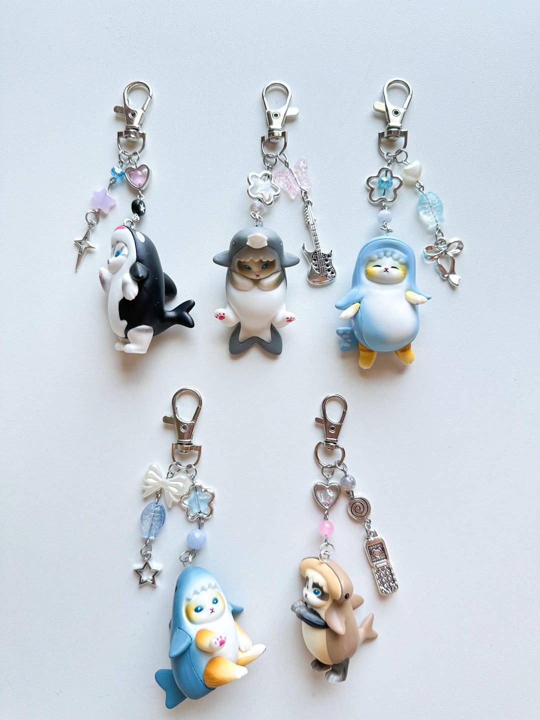 Mofusand Shark Keychains - Etsy